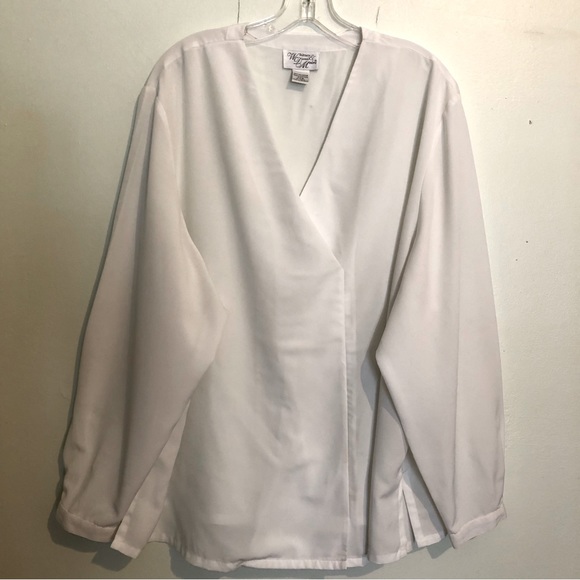 whitney & Dunn Moore | Tops | Whitney Dunn Moore White Blouse With ...